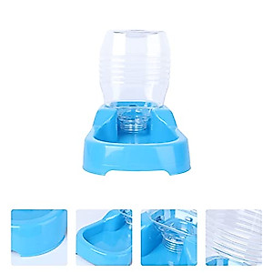 Mipcase Dog Water Feeder, Dog Water Dispenser Large, Automatic Pet Food Water Dispenser Plastic Food Feeding Bowls for Dogs Cats (Blue)