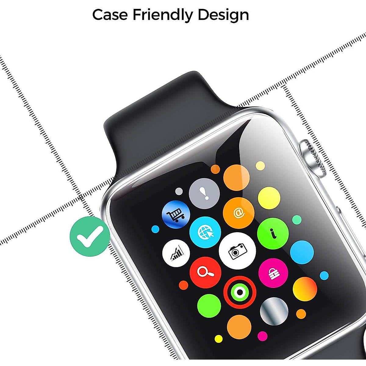 [3 Pack] for Apple Watch Screen Protector 44mm Series 6/SE/5/4 Screen Protector Full Coverage Anti-Scratch and Anti-Fingerprint Bubble-Free for Apple Watch 44mm HD Screen Protector (Transparent)