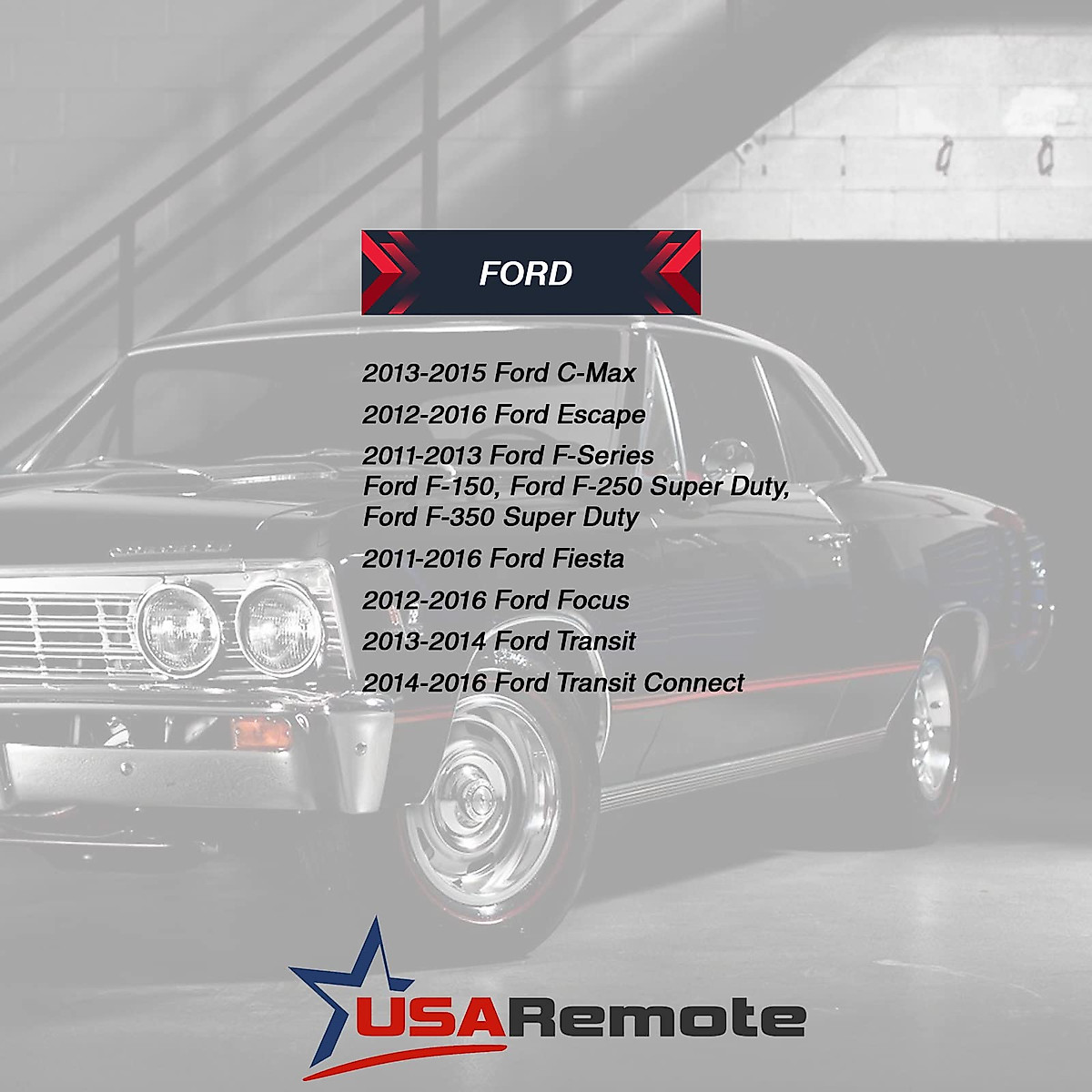 2 Key Fob Keyless Entry Remote fits Ford Transit Focus Fiesta F150 F250 F350 Escape C-Max 2011-2016 High Security