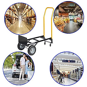 Moving Platform Hand Truck,Purpose 2 Wheel Dolly Cart and 4 Wheel with Swivel Wheels 330 Lbs Capacity Heavy for Warehouse/Garden/Grocery