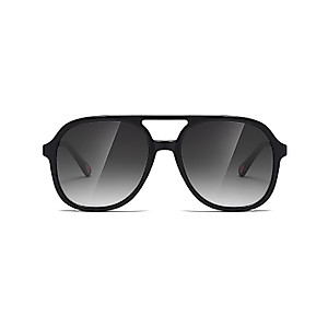 MASDUN Retro Square Aviator Sunglasses Womens Mens 70s Stylish Vintage Double Bridge Sun Glasses