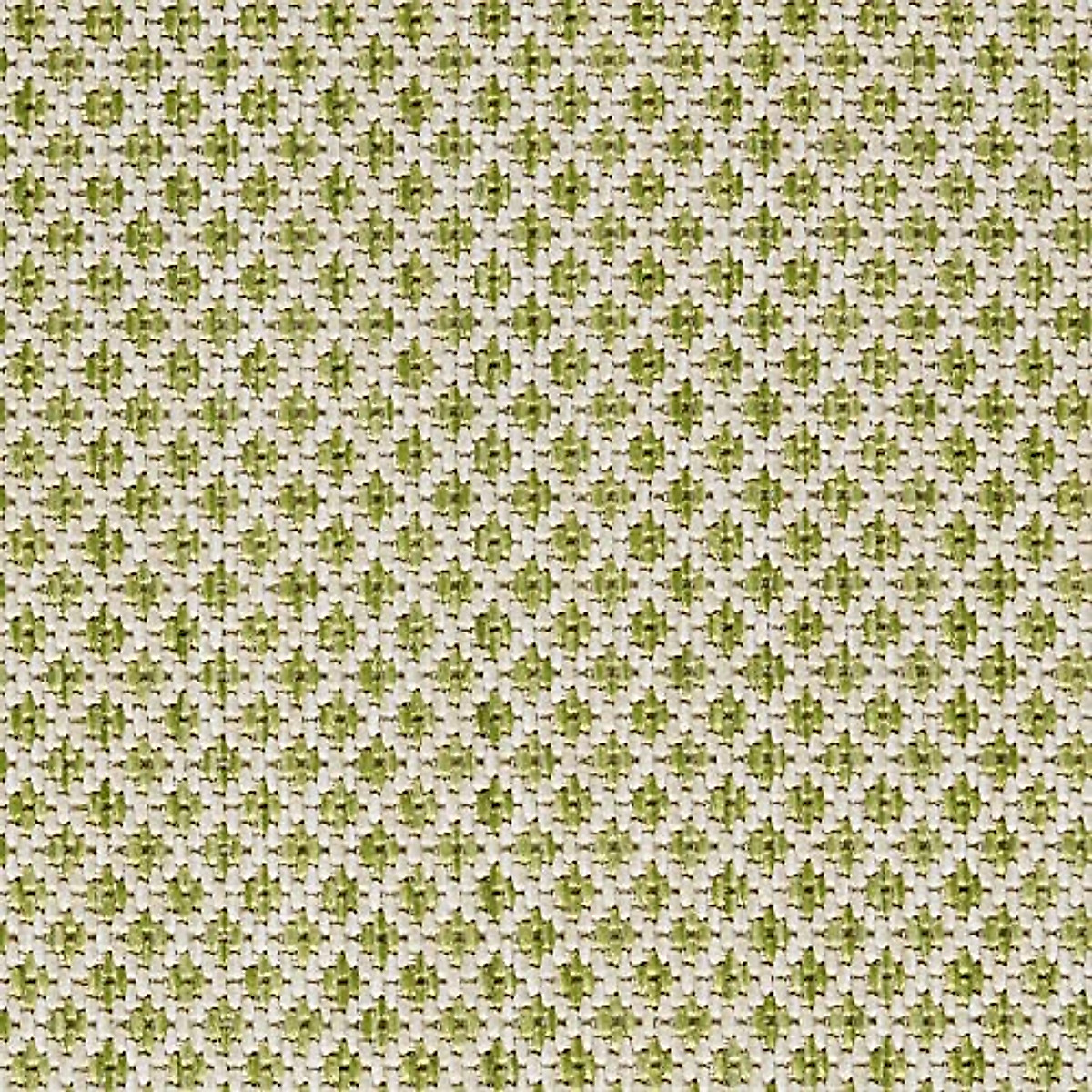 Nourison Courtyard Indoor/Outdoor Ivory Green 3' x 5' Area Rug, Easy Cleaning, Non Shedding, Bed Room, Living Room, Dining Room, Kitchen (3x5)