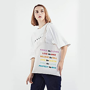 PWHAOO Fierce Like Eleven Love Like Mike Tote Bag TV Show Characters Tote Bag Gift For Fans (FIERCE like ELEVEN TOTE)
