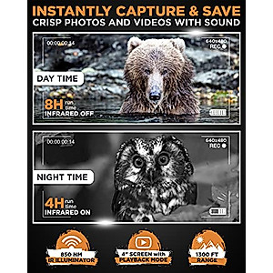 CREATIVE XP Night Vision Goggles - GlassCondor Pro - Digital Military Binoculars w/Infrared Lens, Tactical Gear for Hunting & Security, Black