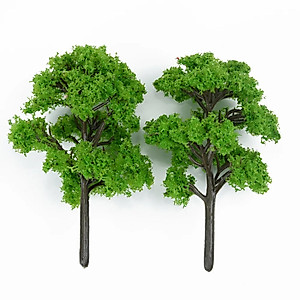 MANGOUSONG Miniature Trees,10Pcs HO OO Scale Model Trees Train Garden Railroad Layout Diorama Scenery Miniature Tree Decoration
