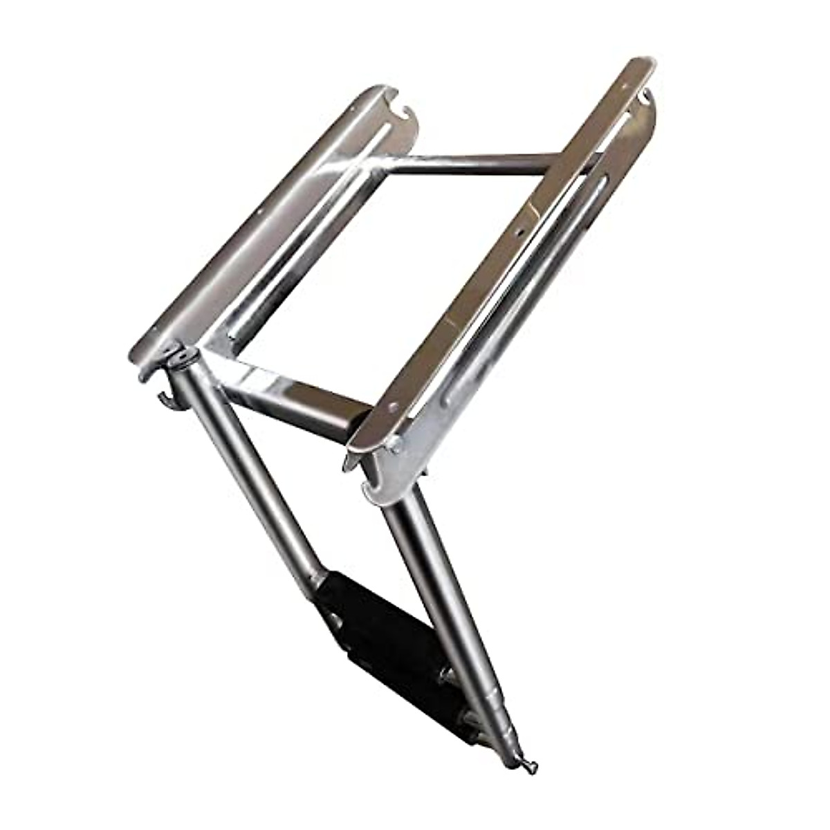 Mojiate Stainless Steel 3 Step Telescoping Folding Boat Boarding Ladder with Press-Type Spring ，for Boat Yacht Swimming Pool，Rated to 400 Pounds