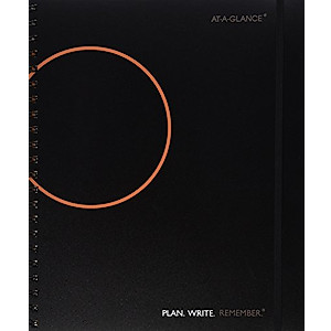 AT-A-GLANCE PLAN.WRITE.REMEMBER. 70620905 Planning Notebook with Reference Calendar, 9 3/16 x 11, Black