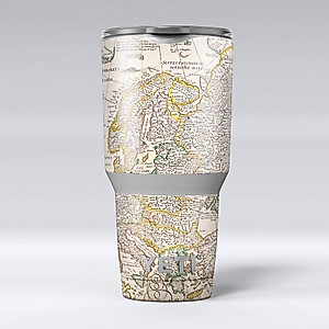 Design Skinz The European Map of Royalty - Skin Decal Vinyl Wrap Kit Compatible with The Yeti Rambler Cooler Tumbler Cups