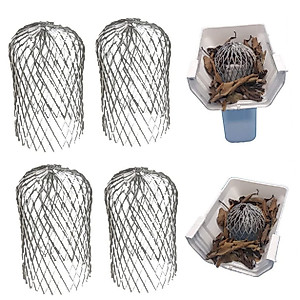Angoily Aluminum Downspout Filter 6 Pcs Leaf Filter Gutter Downspout Diverter Downspout Filter Cover Drain Strainer Downspout Aluminium Filter Strainer Flexible Filter Material Aluminum