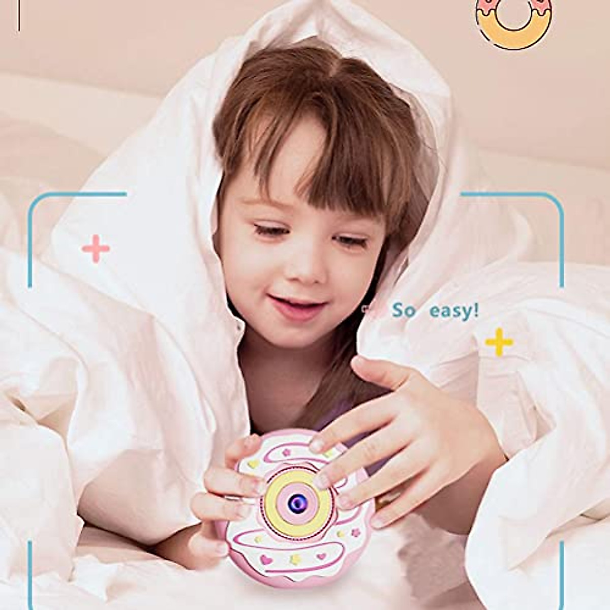Doughnut Kids Camera Digital 1080P Camera for Christmas Birthday Gifts Cute 20.0MP Camera for Children with 32G SD Card, Birthday PartyToys,Gift for Birthday