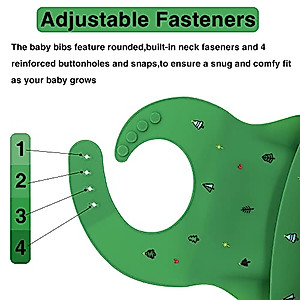 Holiday Silicone Baby Bib for Feeding (Christmas tree Green)