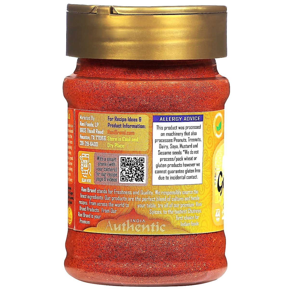 Rani Kashmiri Chilli Powder (Deggi Mirch, Low Heat) Ground Indian Spice 85g PET Jar ~ All Natural | Salt-Free | Vegan | Kosher | Gluten Friendly | Perfect for Deviled Eggs & Other Low Heat Dishes