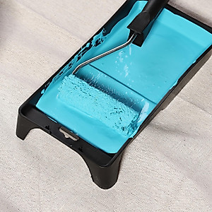 Bates- Paint Tray Set, 6 pcs, 4-Inch Paint Roller Kit, Small Paint Roller Paint Brush, Paint Roller Set, Paint Rollers 4 Inch, Paint Roller Tray, Paint Roller Brush, Small Roller Paint Brush