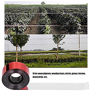 01 Bird Scare Ribbon, 10Pcs Bird Scare Tape 60m Reflective for Garden for Fruit Trees for Home for Balcony