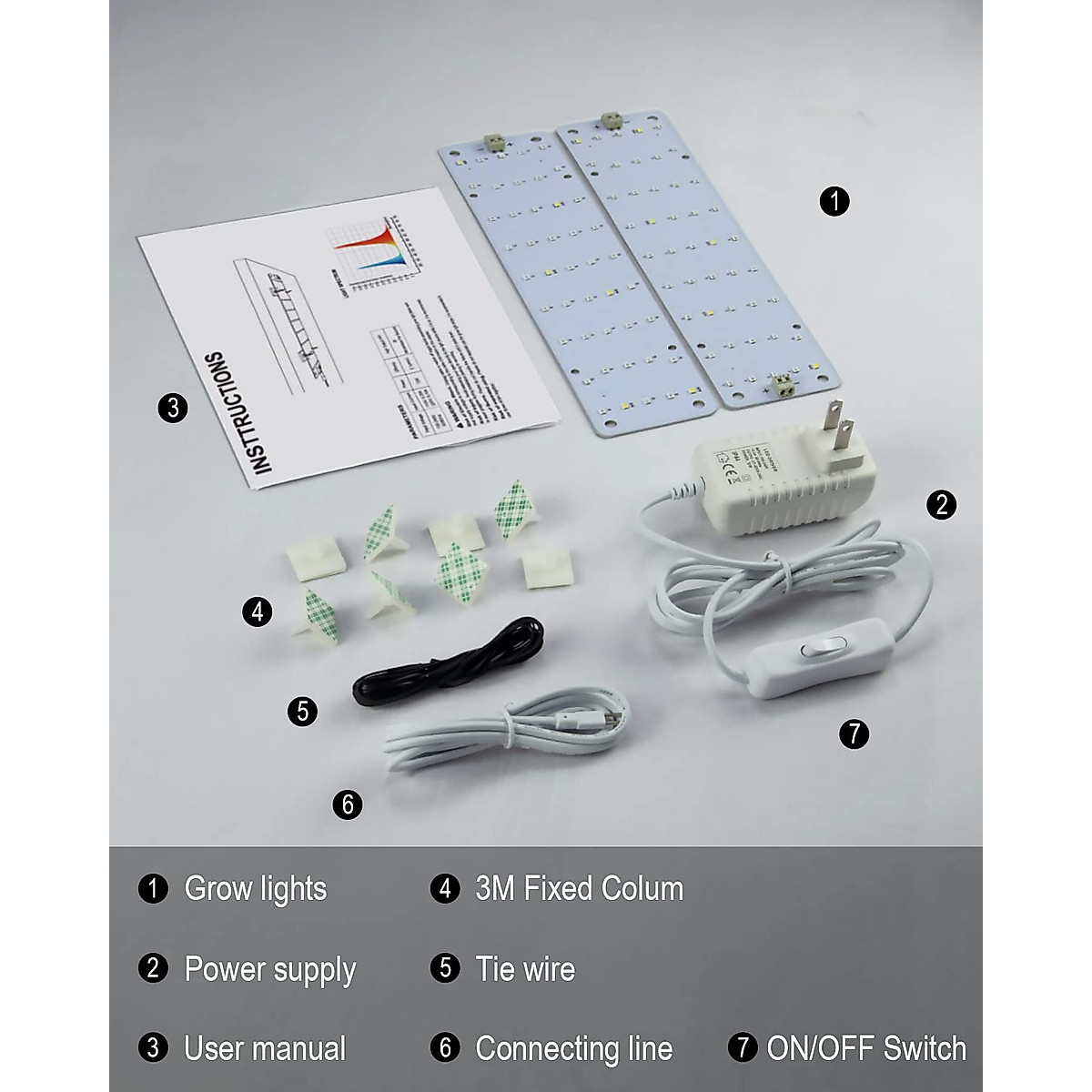 DOMMIA 20W/12W Grow Light Panel,Sunlike Warm White & Pulrple Light Full Spectrum for Indoor Garden Greenhouse Aquarium Hydroponic