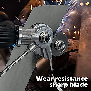 Electric Drill Plate Cutter, Electric Drill Shears Attachment Cutter Nibbler, Double Headed Sheet Metal Nibbler Cutter, Safe and Durable Drill Attachment for Metal Cutting (1)