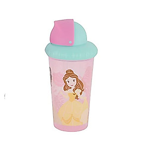 Toddler Sippy Cups for Boys and Girls | 10 Ounce Disney Sippy Cup Pack of Two with Straw and Lid | Durable Blue Leak Proof Travel Water Bottle for Toddlers