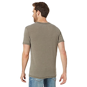 Lucky Brand mens Venice Burnout V-neck Tee T Shirt, Dark Olive, X-Large US