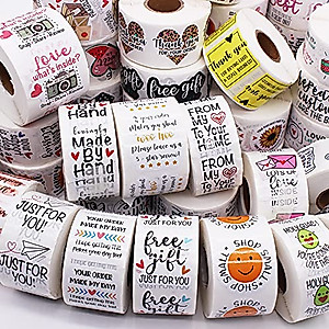 Littlefa Your Purchase Made My Day Stickers,Sunflower Small Business Stickers,Thank You Stickers,Handmade Stickers,Envelopes Seal Stickers,Mail Packaging Sticker for Small Business 500 PCS