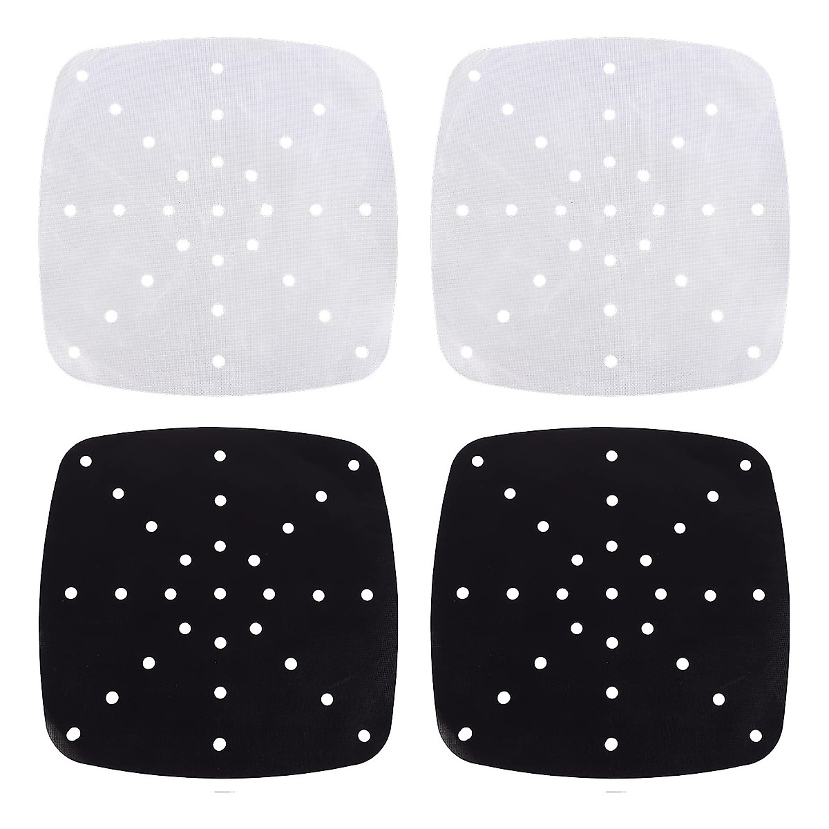 Hemoton 8 Pcs Air Fryer Pad Airfryer Air Fryers Round Steamer Liner Perforated Baking Pad Air Fryer Parchment Oven Steamer Patch Mat for Air Fryer Non-stick Mat Tray