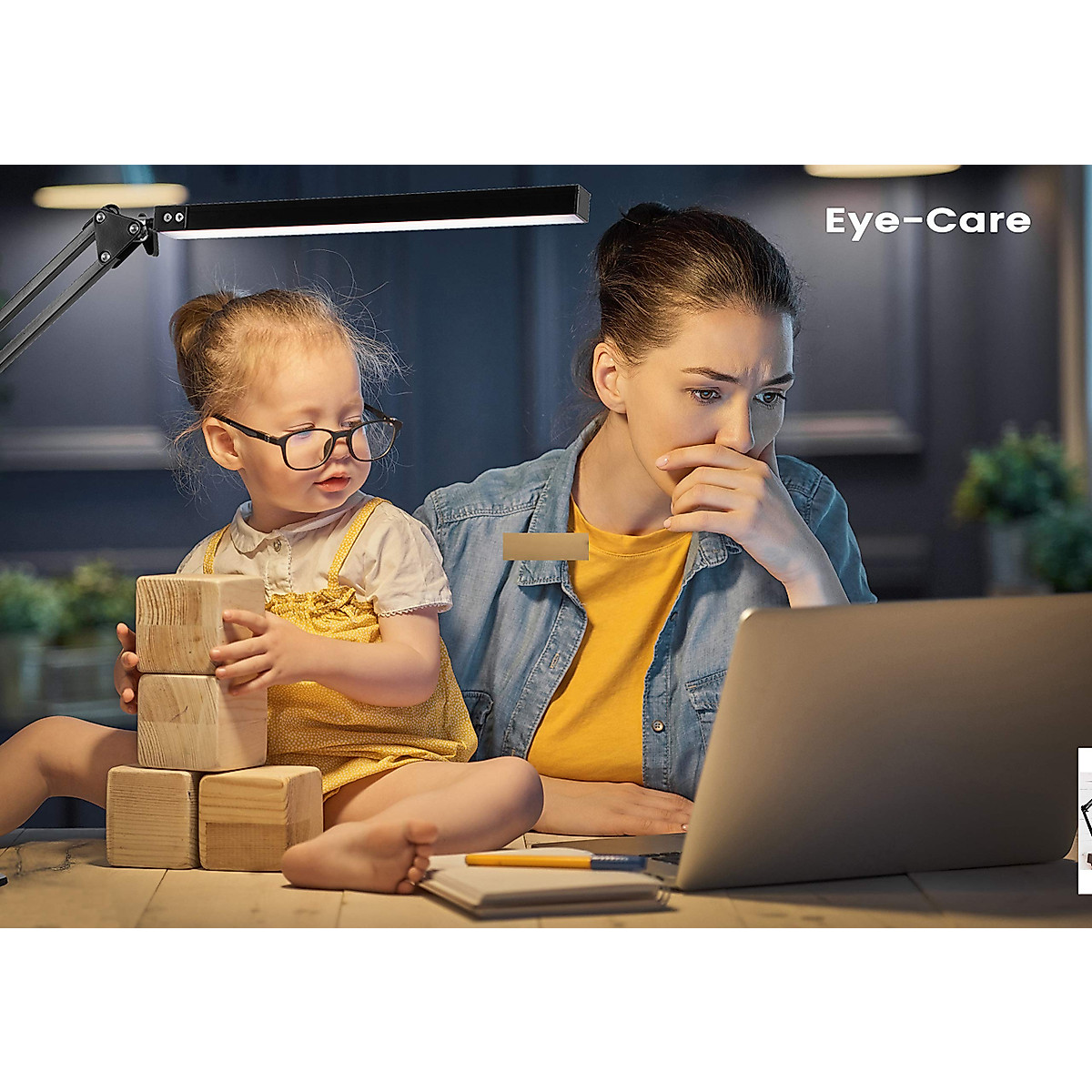 LED Bar Clamp Swing Arm Desk Lamp for Architect Drafting and Computer Light