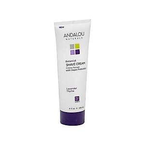 Andalou Naturals Lavender Thyme Botanical Shave Cream, 8 Ounce