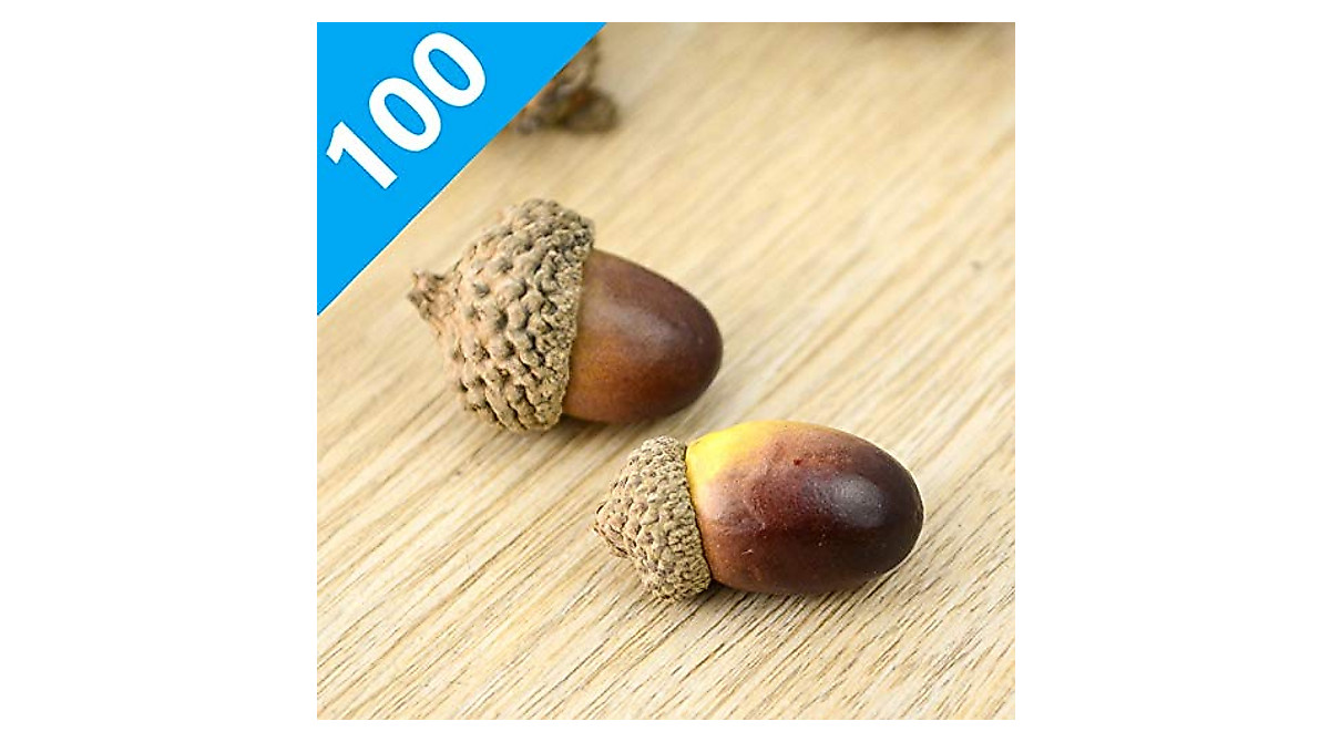 Onwon 100pcs Artificial Acorns for DIY Craft & Home Decor