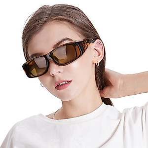 LVIOE Over Glasses Sunglasses Wrap Around Polarized Sunglasses for Men Women Fit Over Prescription Glasses with UV Protection