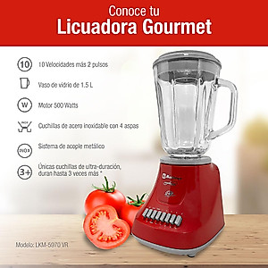 Koblenz 51oz. Gourmet Blender, Salsa Mixer, Smoothie, 10-Speed 4 Blades with 2 Pulse Function