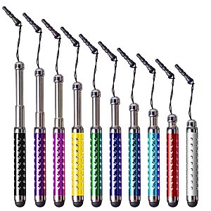 IC ICLOVER 10PCS Bling Retractable Stylus Pens for iPhone 14/13/12/11/PRO/Max/X/XS MAX, iPad, iPod, Samsung, Android Phone, Kindle, Tablet PC, Compatible with All Device with Capacitive Touch Screen