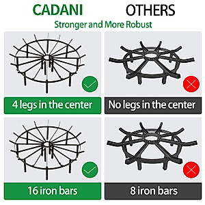 32in Fire Grate Log Grate, Round Spider Wagon Wheel Firewood Grates, Heavy Duty Fire Pit Grate for Outdoor Campfire, Hearth Wood Stove and Outdoor Camping Fire Pit Black