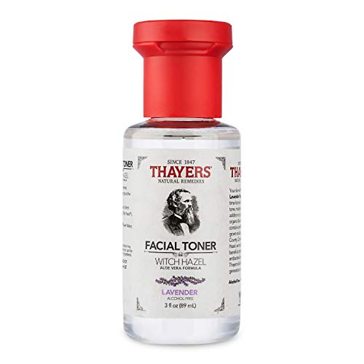 THAYERS Trial Size AlcoholFree Witch Hazel Facial Toner with Aloe Vera Formula, Lavender, 3 Fl Oz