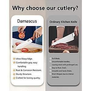 Hinye Chef Knife Ultra Sharp Santoku Knife Japanese Chefs Knife, Kitchen Knife Gadgets Birthday Gifts for Women Men Dad with High-End Gift Box (Ruby Red)