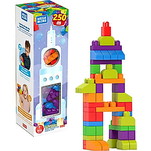 MEGA BLOKS Fisher-Price Toddler Building Blocks Toy Set, Build ‘n Create with 250 Pieces, Ages 1+ Years