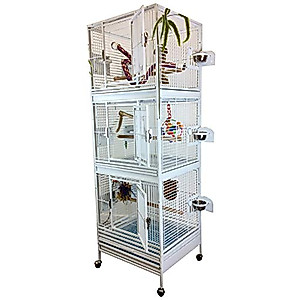 A&E Cage Co. Triple Stack, 24"x22", Platinum