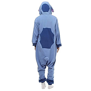 EunWow Unisex Adult Novelty One-Piece Cosplay Animal Pajamas Sleepwear Homewear Halloween for Women men-M