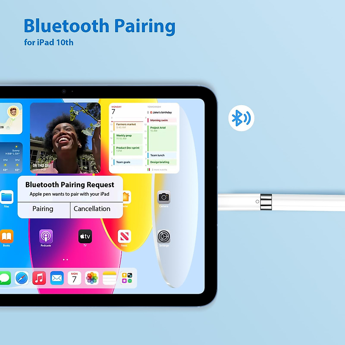 ACAGET USB-C to Pencil Adapter Compatible with Apple Pencil 1st Generation USB C Male to Lightning Female Pencil Charging Adapter Type C Bluetooth Pair Connector for Apple Pencil 1st and iPad 10th Gen