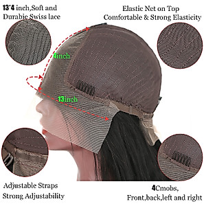 LLDDQQENN Real Glueless Wigs Human Hair Pre Plucked 13x4 HD Lace Front Wigs for Black Women Human Hair