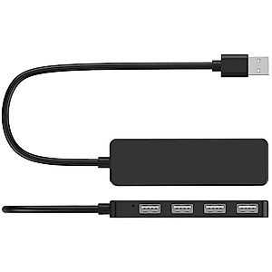 NAERSI® USB 2.0 Hub 4-Port Ultra Slim Portable USB Splitter for iMac Pro,MacBook Air,Mac Mini/Pro,Surface Pro,Notebook PC,Laptop,USB Flash Drives,and More