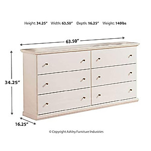 Signature Design by Ashley Bostwick Shoals Children's Traditional 6 Drawer Dresser, White