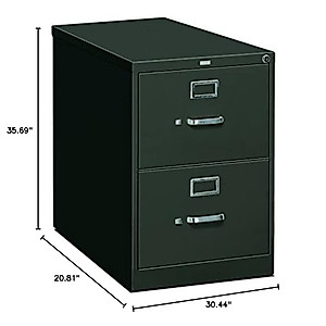 The HON Company Office Filing 310 Cabinet, 2-Drawer, Charcoal