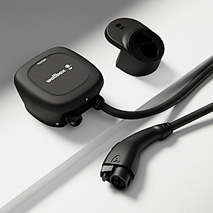 Wallbox Pulsar Plus Level 2 Electric Vehicle Smart Charger - 40 Amp NEMA Ultra Compact, WiFi, Bluetooth, Alexa and Google Home - 25 Foot Cable - UL Certified - Indoor/Outdoor