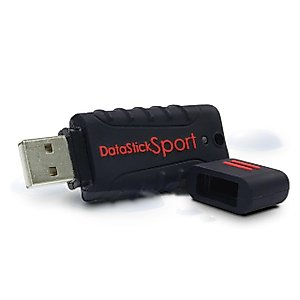 Centon Electronics DataStick Sport USB 2.0 Flash Drive, Waterproof USB Drive, Shock-Resistant Silicon Case, Versatile USB Stick, 2 GB Storage Capacity, Black, Pack of 10