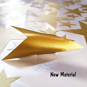 Mozamy Creative Star Wall Decals (189 Count) Gold Star Decals Nursery Decals Removable Peel and Stick Wall Decals, Vintage Gold