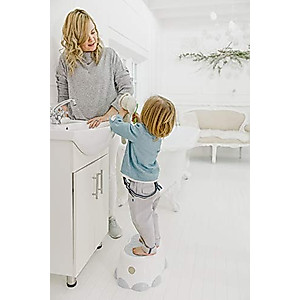Bumbo Step Stool, Cool Grey, White, 1 Count (Pack of 1)
