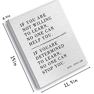 Motivational Quotes Wall Art，Inspirational Contracted white Canvas Wall Art ,Positive Affirmations Wall Decor for Bedroom and Home Office, Encouragement Gifts , Entrepreneur Wall Art 12" x 15"