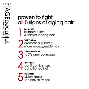 AGE beautiful Root Touch Up Hair Color Spray | Touch-Up Gray Concealer | Temporary Cover Up | Adds Volume & Covers Thinning Patches | Water, Sweat, Stain Resistant | Light Golden Brown | 2 Fl Oz