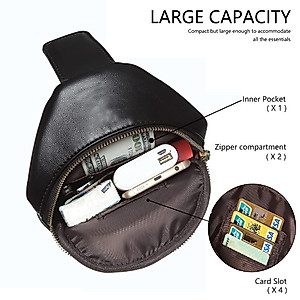 Haytijoe Small Sling Bag for Women Crossbody Bag Vegan Leather Fanny Packs for Travel(Black)