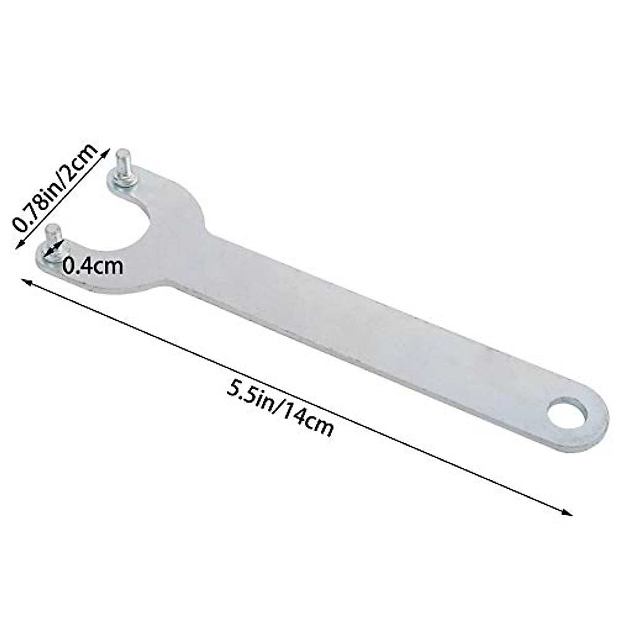 WerkWeit Grinder Angle Spanner Wrench Flange Nut Kit, 1PCS Angle Grinder Flange Wrench and 6PCS Flange Nuts, Compatible with Dewalt Bosch Black Decker Ryobi Makita(4.5" 5" 5/8-11)