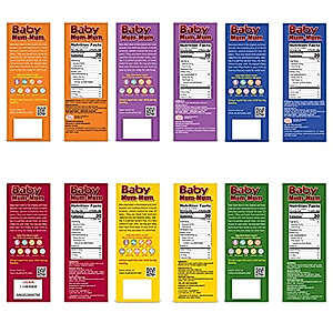 Peaceful Squirrel Variety, Hot-Kid Baby Mum-Mum Rice Rusks Variety Pack of 6 (Organic Original, Banana, Vegetables, Apple & Pumpkin, Carrot & Sweet Potato, Blueberry & Goji) - 1.76 Ounce